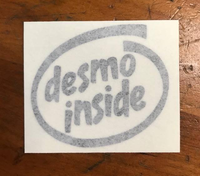 Desmo Inside Sticker