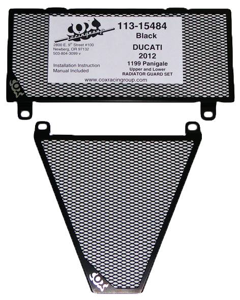 COX Upper and Lower Radiator Guard Set: Ducati Panigale 1299/1199/899 ...