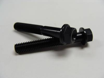 6x35 Black Aluminum Hex Flange Bolt