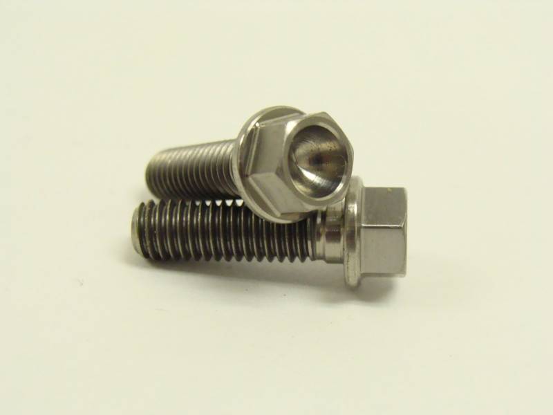 6x20 Titanium Hex Flange Bolts