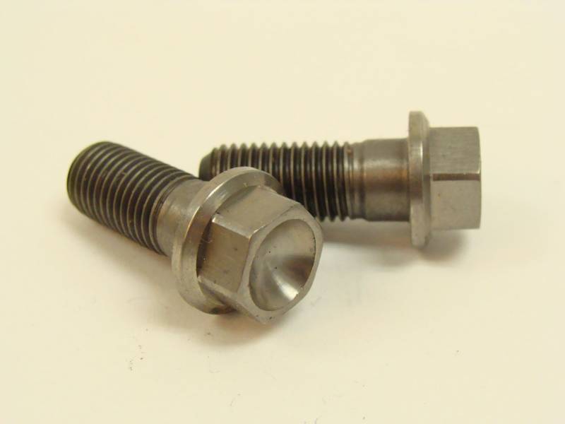 10x25 Titanium Hex Flange Bolts